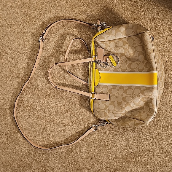 Coach | Bags | Coach Lemon Signature Leather Carryall Bag | Poshmark